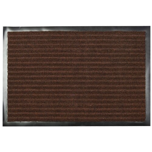 Коврик придверный, 90х150 см, прямоугольный, резина, с ковролином, коричневый, Комфорт, Floor mat, XTL-1014