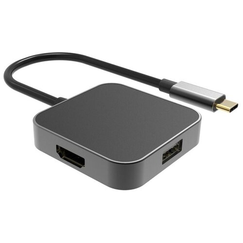 Vcom Aдаптер USB3.1 Type-CM-->HDMI+USB3.0+PD charging, TF, Aluminum Shell, VCOM VCOM USB 3.2 Type-C (m) - HDMI (f), USB 3.2 Type-AF, USB 3.2 Type-C (f)