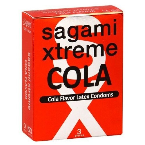 Sagami Ароматизированные презервативы Sagami Xtreme Cola - 3 шт. Прозрачный