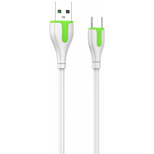 Ldnio LS572 USB - MicroUSB 2.1A 2m White-Green LD_C3815