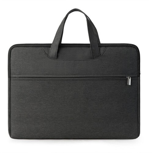 Сумка-портфель для ноутбука 15.6-16 дюймов / Деловая сумка с карманом, размер 38-30-3 см, черный