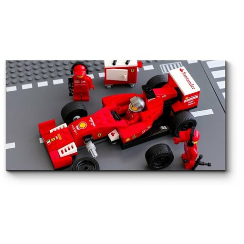 Модульная картина Lego команда Ferrari F14 T гоночный автомобиль80x40