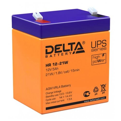 Аккумуляторная батарея DELTA Battery HR 12-21W 12В 5 А·ч