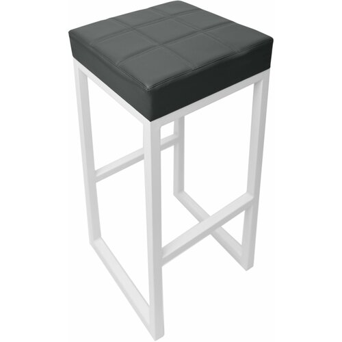 Барный стул SkanDy Factory для кухни мягкий 81см Белый/темно-серый
