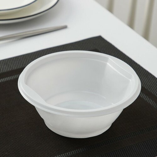 Набор одноразовых тарелок для супа, 600 мл, 12 шт, цвет белый, 2 штуки