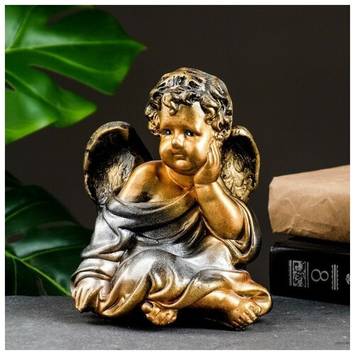 Хорошие сувениры Фигура "Ангел сидя" бронза 18х14х12см
