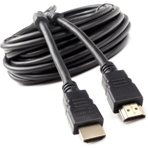 Кабель HDMI Cablexpert , 10м, v1.4, 19M/19M, черный, позол. разъемы, экран, 2 ферр коль