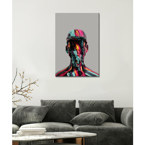 Картина/Картина на холсте для интерьера/Картина на стену/Картина для кухни/ - 3D иллюстрация людей (36) 60х80