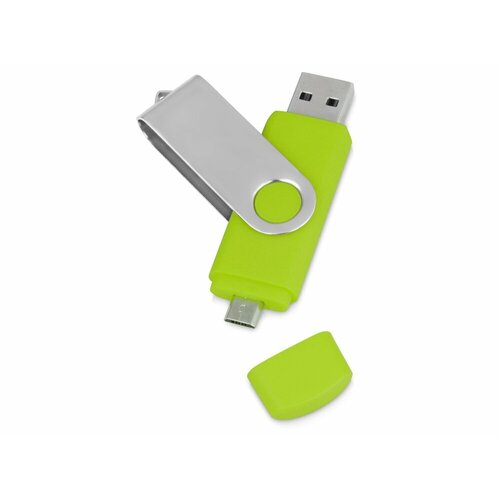 USB/micro USB-флешка 2.0 на 16 Гб «Квебек OTG», зеленое яблоко