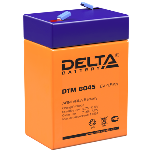 DELTA Battery DTM 6045 6В 4.5 А·ч