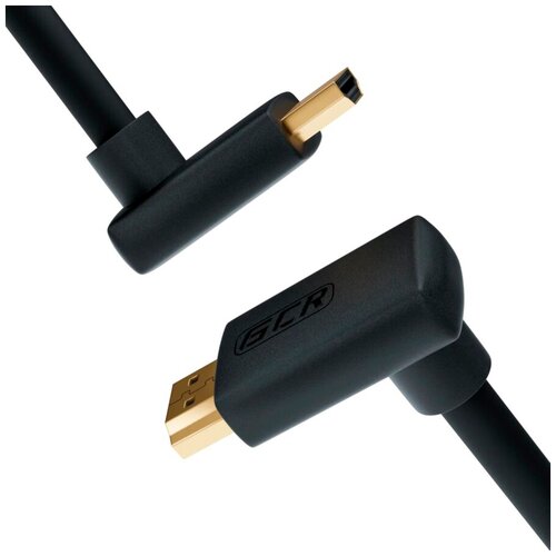Кабель GCR HDMI (верхний угол) - HDMI (верхний угол) (GCR-HMAC1), 1 м, 1 шт., черный