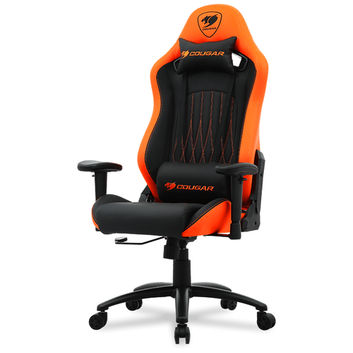 Компьютерное кресло COUGAR Explore игровое, обивка: искусственная кожа, цвет: racing оранжевый