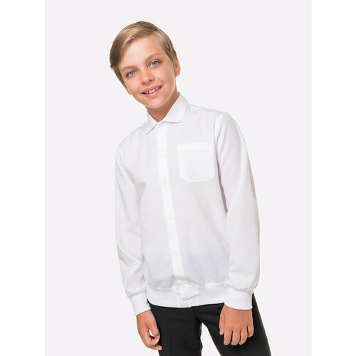 Школьная рубашка HappyFox, размер 122, белый