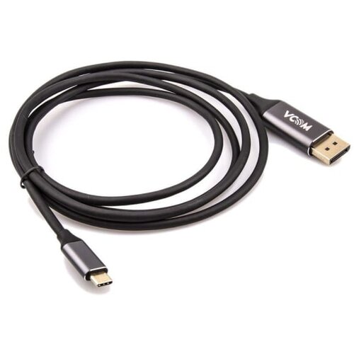 Переходник/адаптер VCOM USB Type-C - DisplayPort (CU422MC), 1.8 м, 1 шт., черный/серый