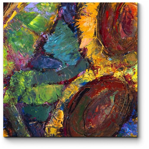 Модульная картина Яркие подсолнухи маслом 120x120