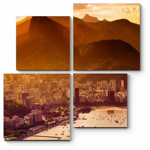 Модульная картина Чудесный Рио-де-Жанейро 120x120