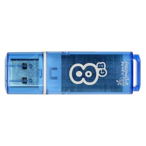 Флэш-диск USB 8Gb SmartBuy Glossy, голубой
