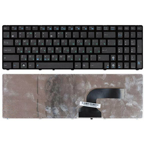 Клавиатура для ноутбука Asus X7BJ, русская, черная с рамкой, с маленькой кнопкой Enter