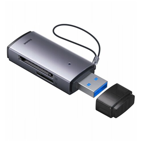Картридер устройство чтения карт памяти USB-A Baseus Lite card reader SD/TF серый