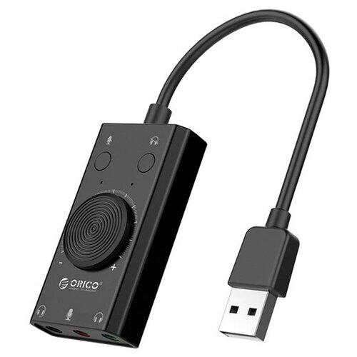 Orico Адаптер USB Звуковая карта Orico SC2-BK (черный),