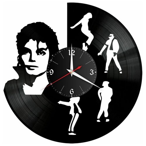 Часы из винила Redlaser "Майкл Джексон, Michael Jackson, Король поп-музыки," VW-10235
