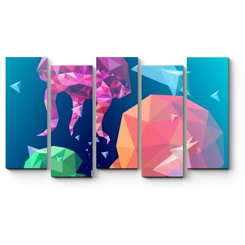 Модульная картина Графические медузы100x58