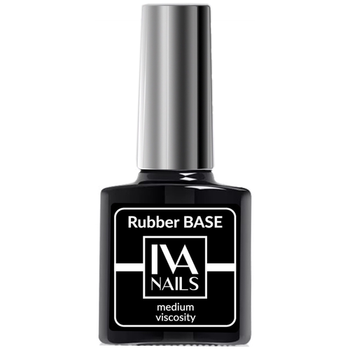 IVA Nails Базовое покрытие Base Rubber Medium Viscosity, бесцветный, 8 мл