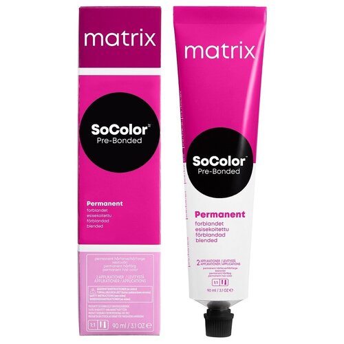 Matrix SoColor перманентная крем-краска для волос Pre-Bonded, 6Ma темный блондин мокка пепельный, 90 мл