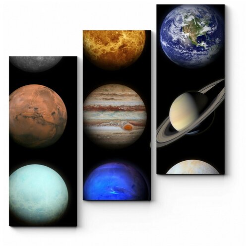 Модульная картина Планеты солнечной системы 70x75