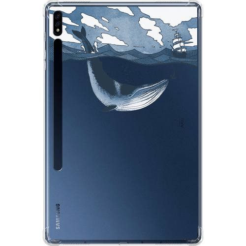 Противоударный силиконовый чехол для планшета Samsung Galaxy Tab S7 Plus/S8 Plus 12.4 Большой кит