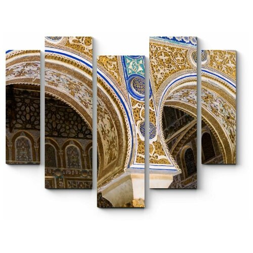 Модульная картина Декорированные подковы арки121x98