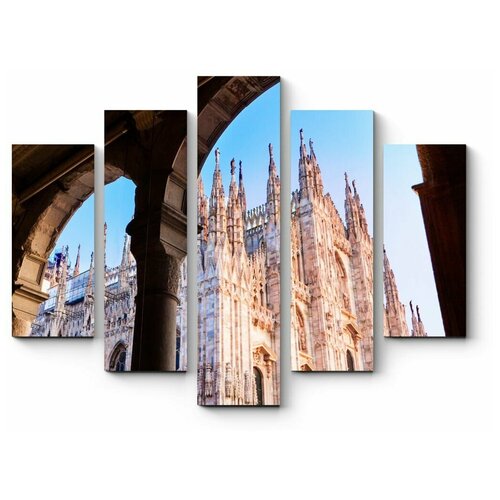 Модульная картина Миланский собор с необычного ракурса105x84