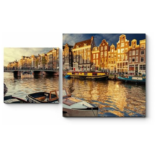 Модульная картина Потрясающая атмосфера Амстердама 50x30