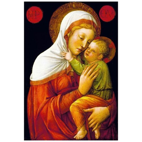 Репродукция на холсте Мадонна с младенцем №3 Беллини Якопо 30см. x 44см.