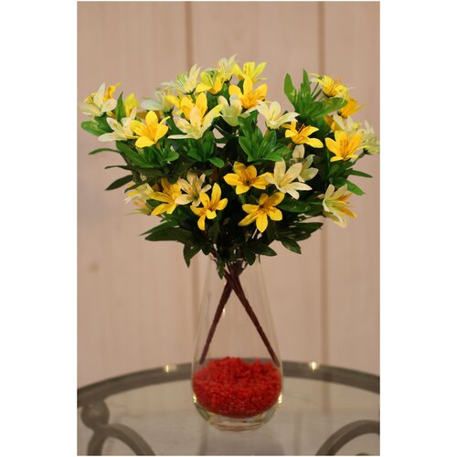 Искусственные цветы / Крокусы 2 шт / Искусственные цветы для декора / Декоративные цветы / Желтый