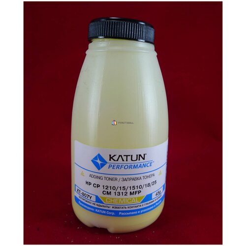 Тонер Katun для картриджей HP CB542A/CE322A/CF212A) Yellow, химический (фл. 45г) фасовка Россия