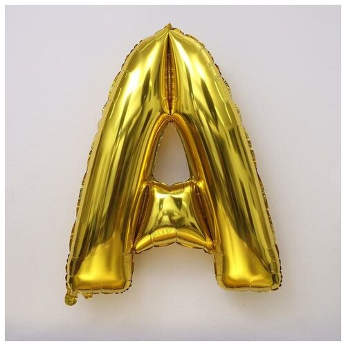 Шар фольгированный 40" «Буква А», цвет золотой