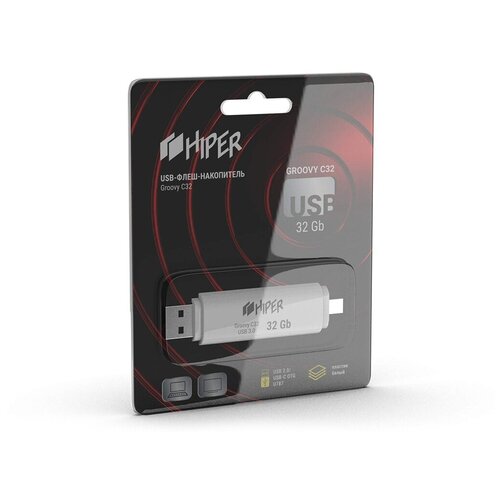 USB Flash Drive 32Gb - Hiper Groovy C HI-USBOTG32GBU787W
