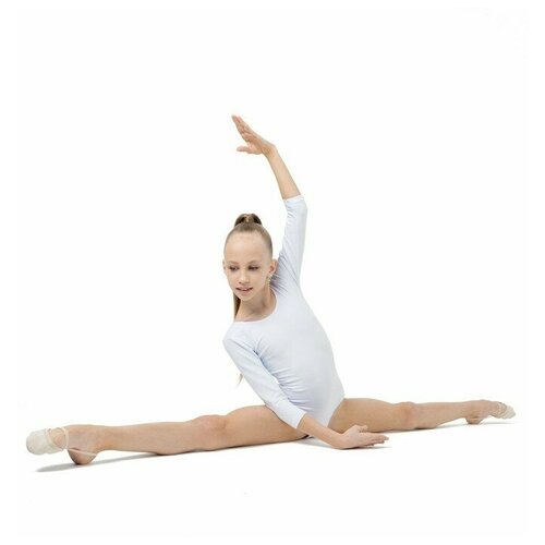 Купальник гимнастический Grace Dance, размер 36, белый