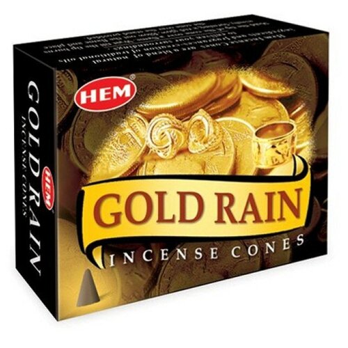 Благовония конусы Золотой Дождь ХЕМ (HEM Gold Rain)