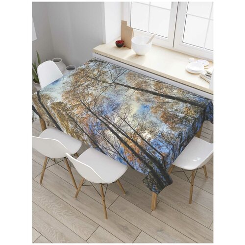 Скатерть прямоугольная JoyArty на кухонный стол "Древесная свежесть" из оксфорда, 120x145 см
