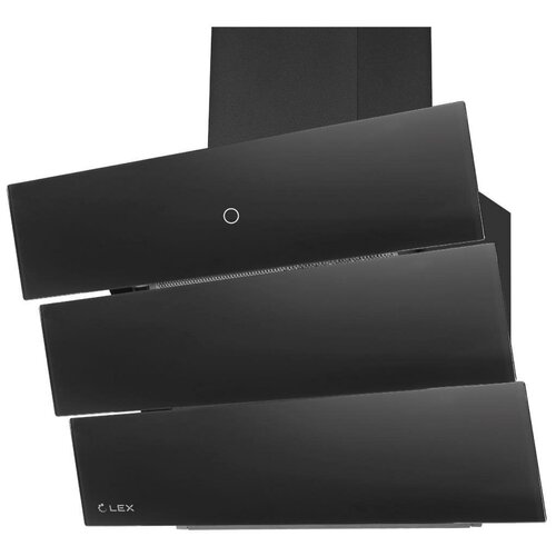 Наклонная вытяжка LEX Rio GS 600, цвет корпуса черный, цвет окантовки/панели черный
