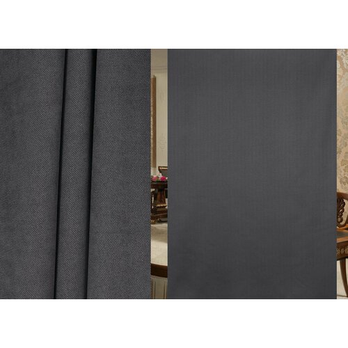 Ткань канвас 4119 темно-серый 300 см