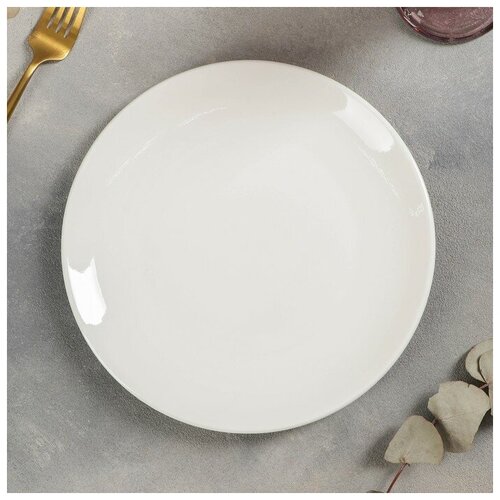 Тарелка обеденная White Label, d=22,5 см, цвет белый