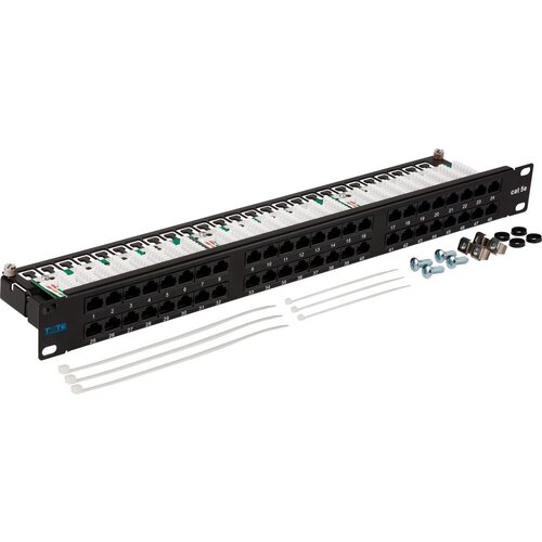 Патч-панель Lanmaster TWT-PP48/1U-U5E 19" 1U 48xRJ45 кат.5e UTP