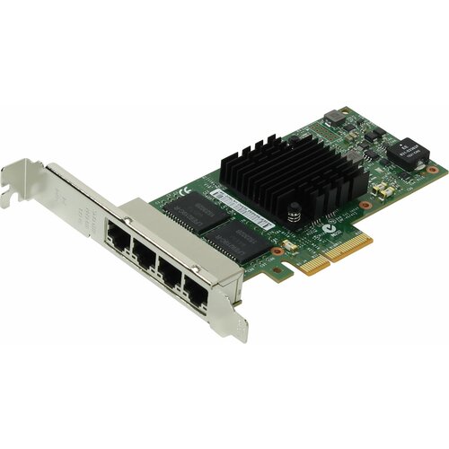 Сетевая карта Intel Ethernet Server Adapter I350-T4V2 I350T4V2BLKCP PCI-Express 2.1 среда передачи данных кабель