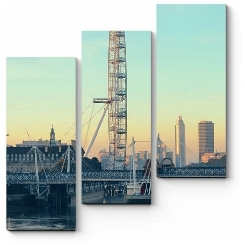 Модульная картина Чудесная панорама Лондона 60x64