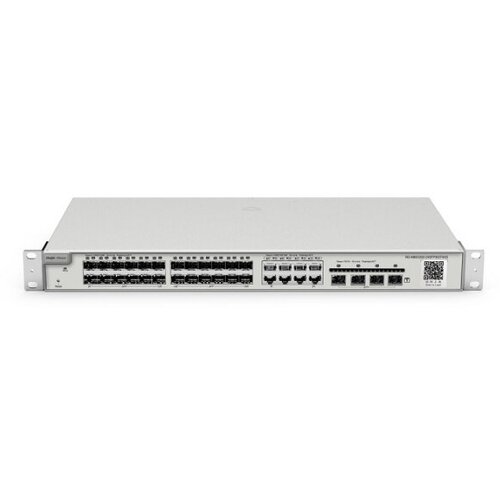 Ruijie Reyee 24-Port SFP L2 Managed Switch, 24 SFP Slots, 8 Gigabit RJ45 Combo Ports, 4 *10G SFP+ Slots, 19-inch Rack-mountable Steel Case