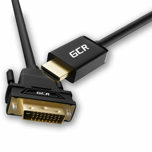 GCR видео-кабель 3 метра HDMI-DVI черный 28/28 AWG позолоченные контакты 19M / 25M Dual Link для телевизора, ноутбука, компьютера, игровой приставки