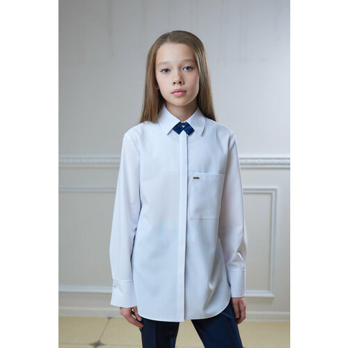 Школьная блуза Гермиона модница, размер 146, белый
